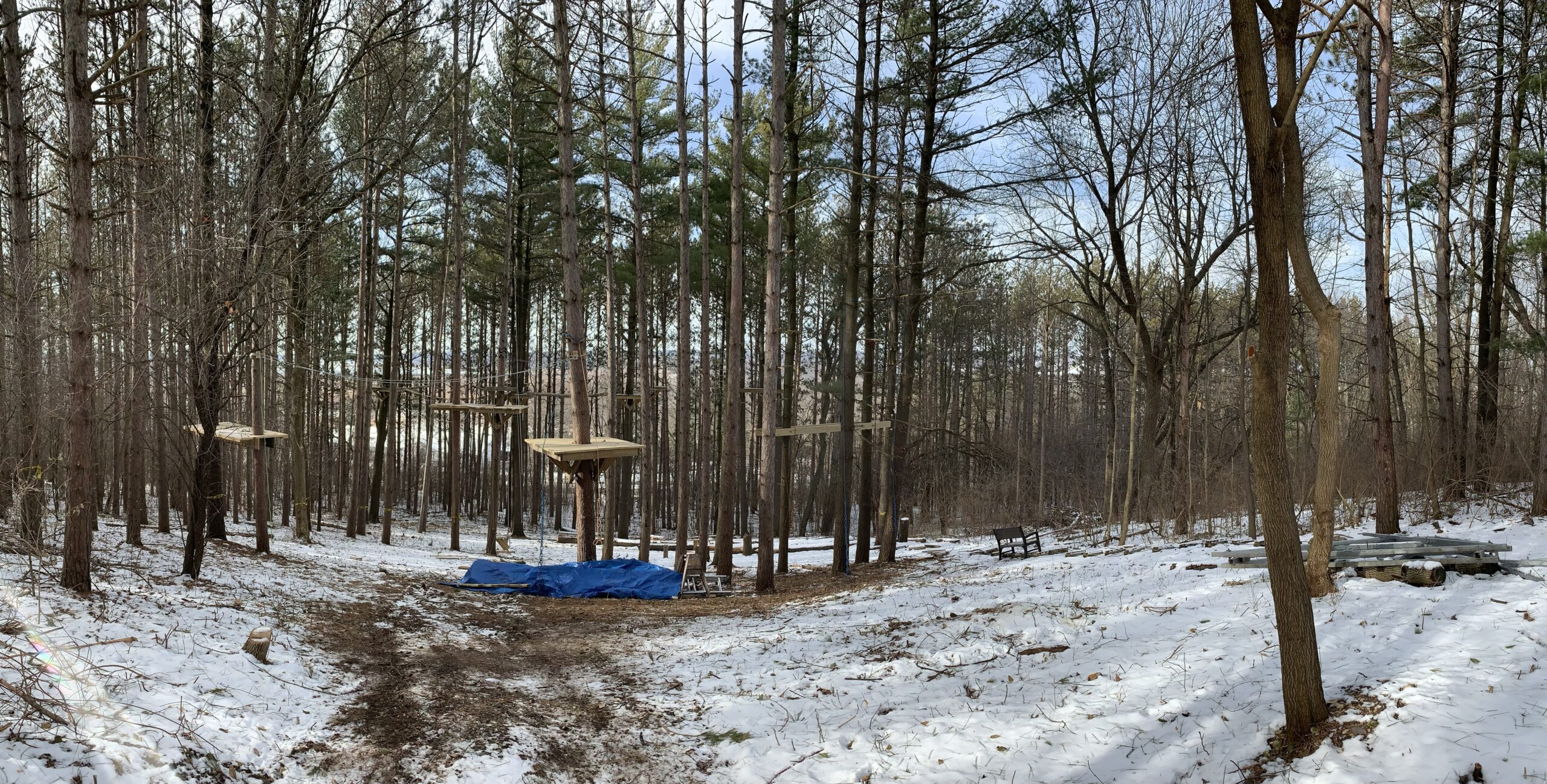 High Ropes: Under Construction - Lake Geneva Ziplines and Adventures